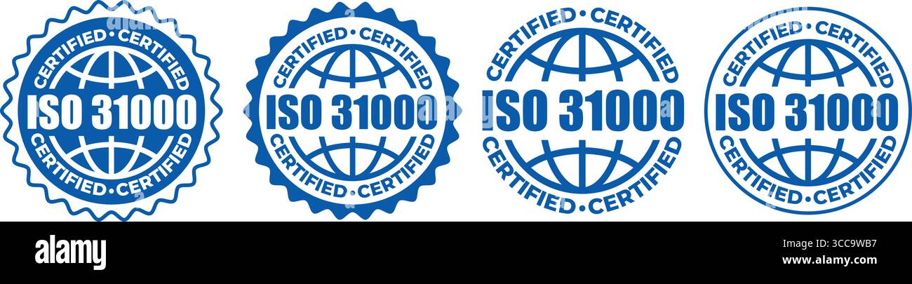 ISO 31000 Certification Badge – Vector Seal for Risk Management ...