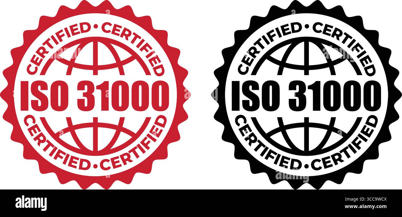 ISO 31000 Certification Badge – Vector Seal for Risk Management ...