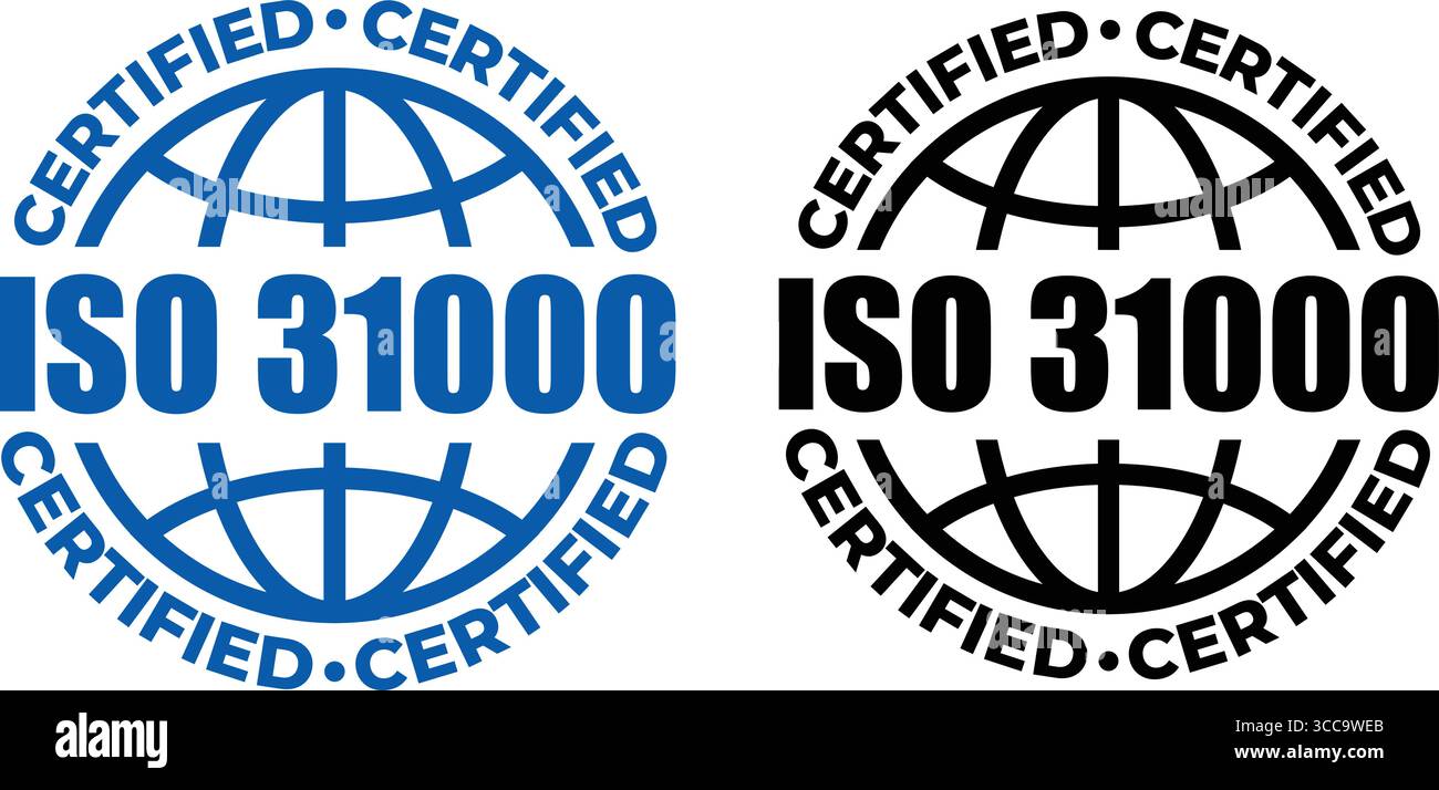 ISO 31000 Certification Badge – Vector Seal for Risk Management ...