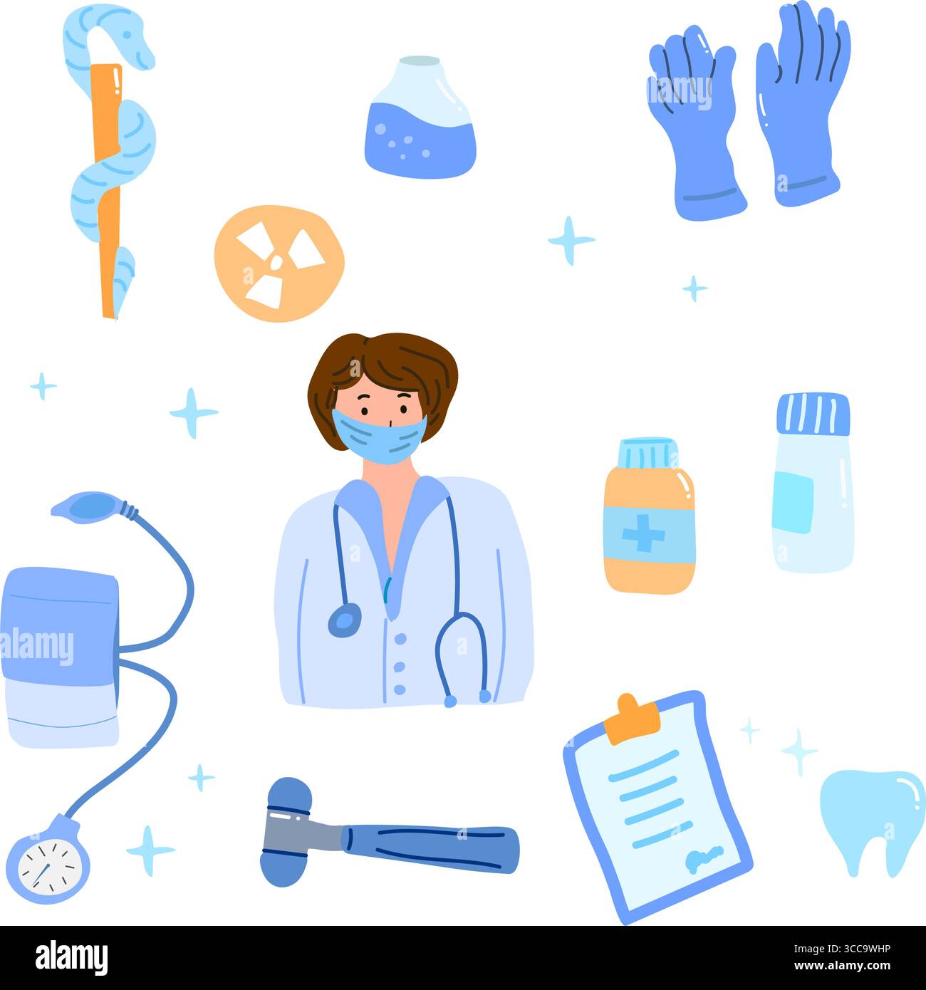 Doctor in medical practice Stock Vector Images - Alamy