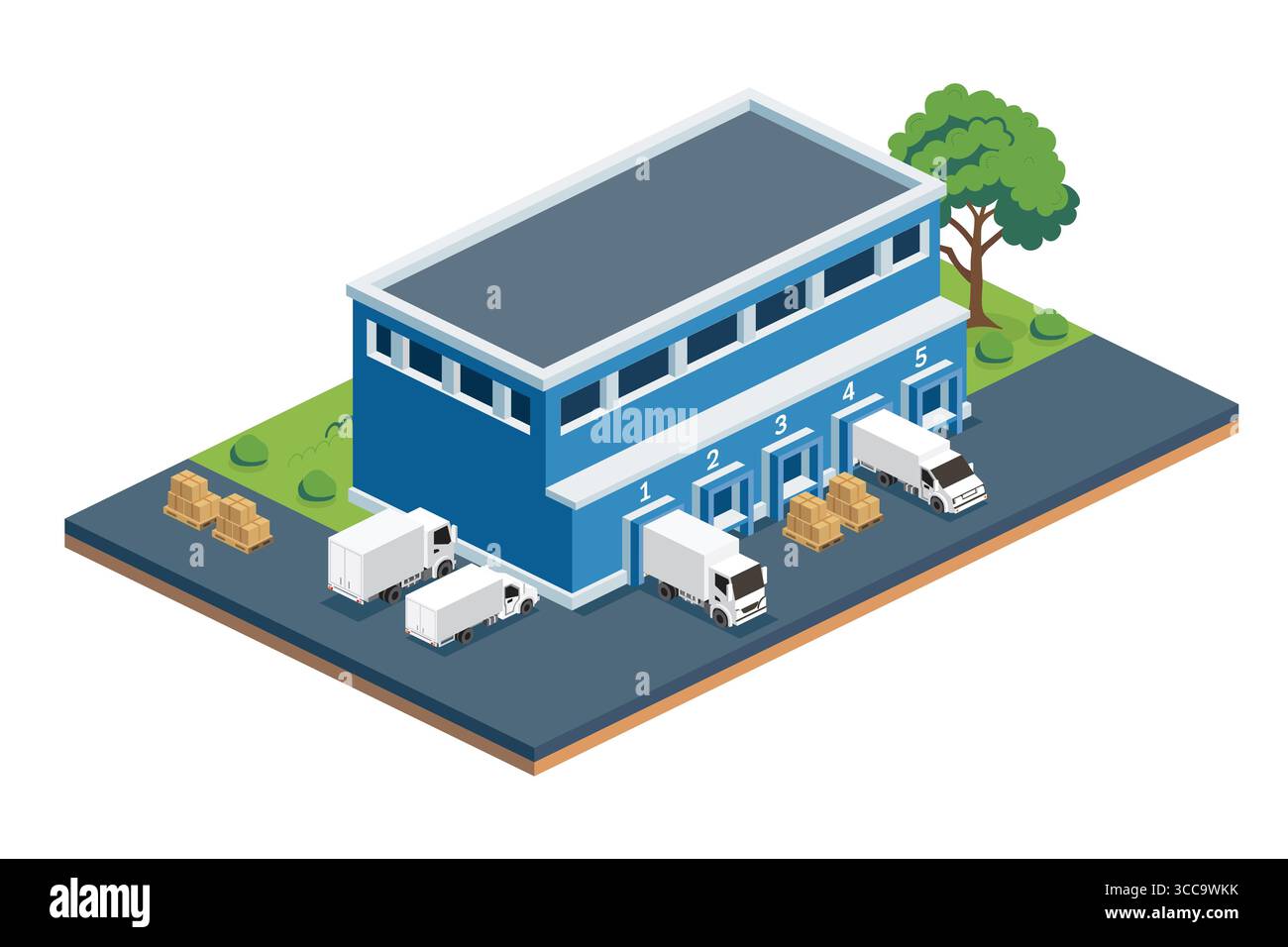 Logistics warehouse center loading Stock Vector Images - Alamy