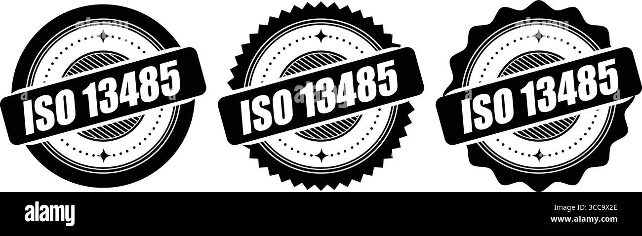 ISO 13485 Certification Badges – Vector Stamp for Medical Device ...