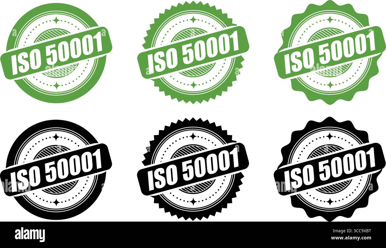 ISO 50001 Certified Stamp – Energy Management System Label and badge ...