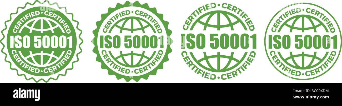 ISO 50001 Certified Stamp – Energy Management System Label and badge ...
