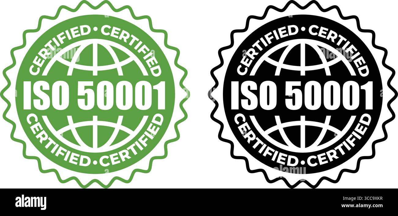 ISO 50001 Certified Stamp – Energy Management System Label and badge ...