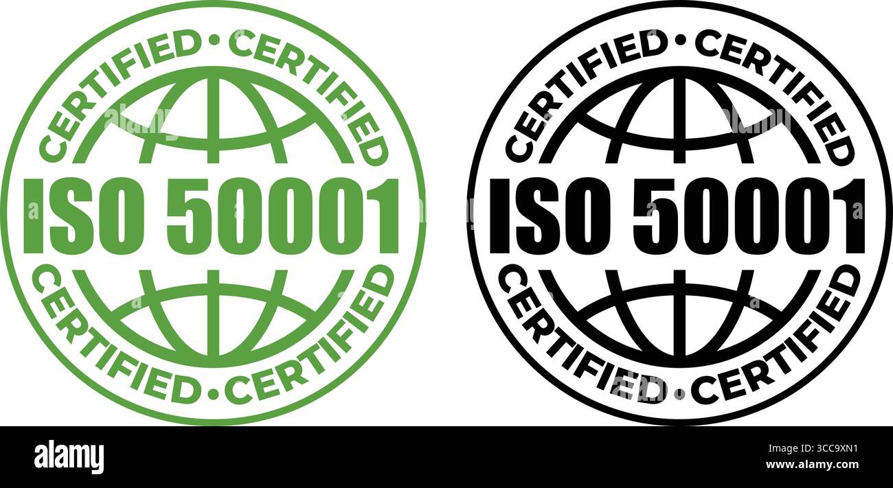 ISO 50001 Certified Stamp – Energy Management System Label and badge ...
