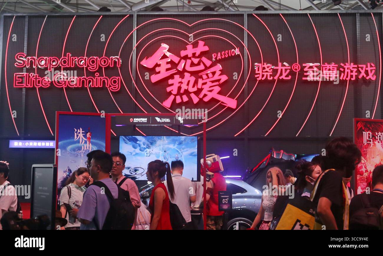 SHANGHAI, CHINA - AUGUST 4, 2025 - Qualcomm Snapdragon booth at ...