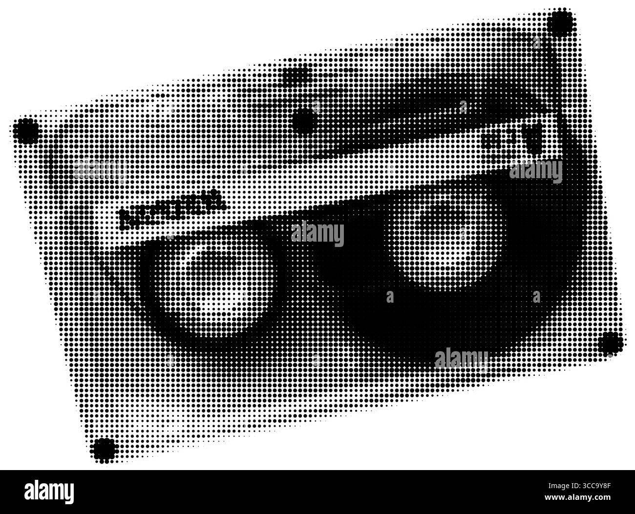 Cassette tape collage element Black and White Stock Photos & Images - Alamy