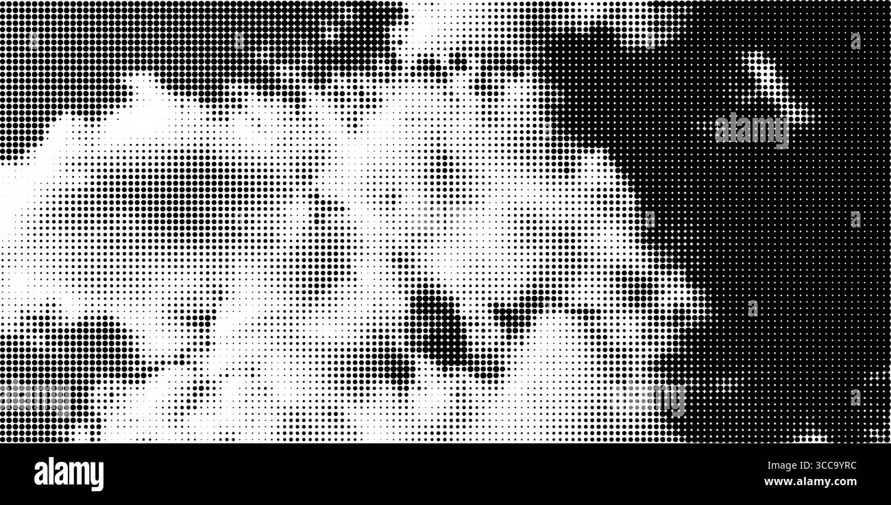 Halftone clouds and sky collage. Retro dotted texture. Vintage pop art ...