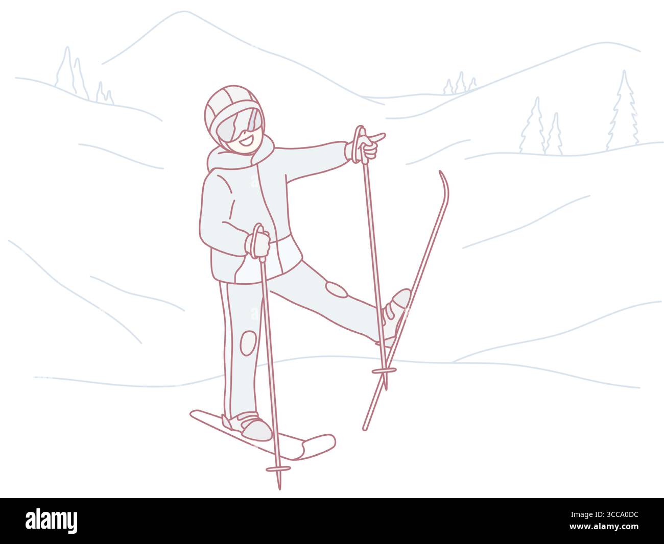 Experience thrill skiing skier expertly Cut Out Stock Images & Pictures ...