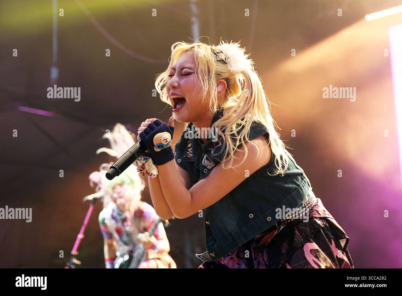 Japanese metalcore band Hanabie. performs at Sziget Festival 2025 in ...
