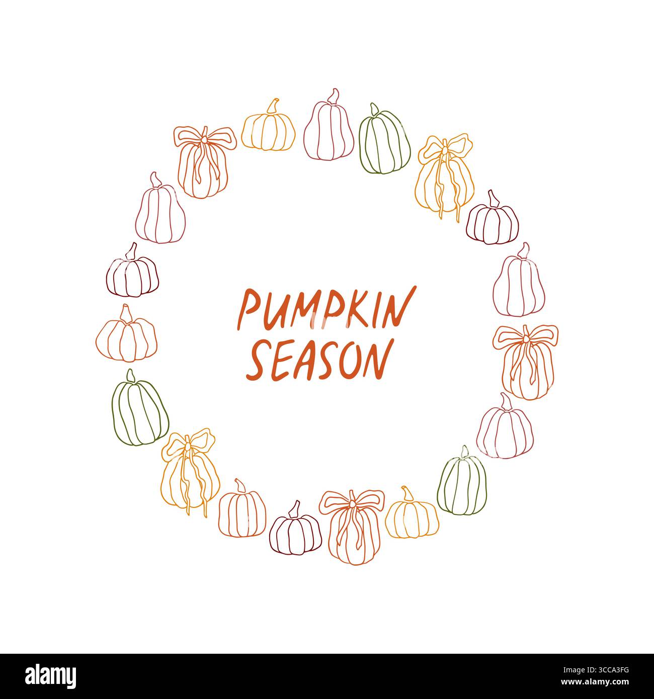 Hand drawn pumpkin line hi-res stock photography and images - Alamy
