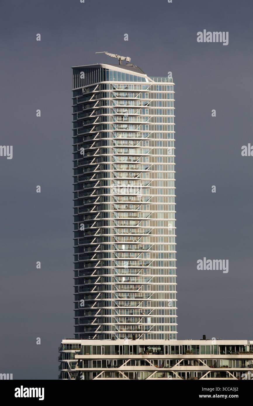 View of the lighthouse in Aarhus, the tallest building in Denmark Stock ...