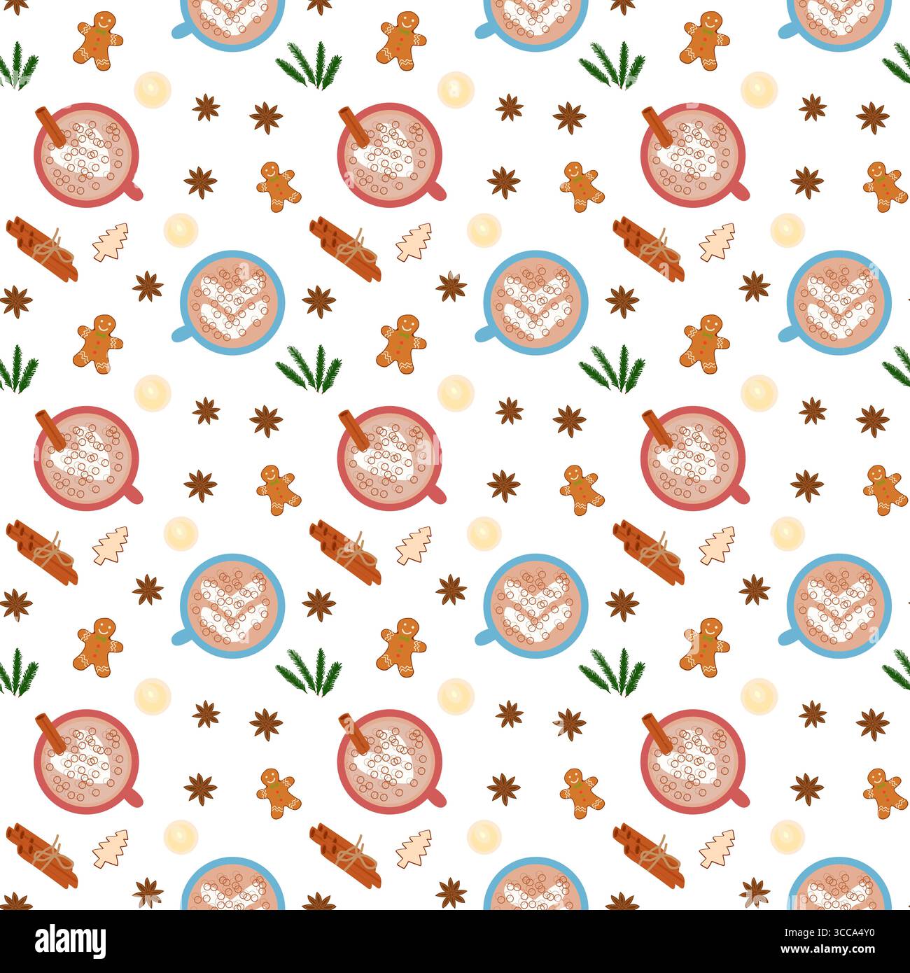 Christmas cookies coffee festive Stock Vector Images - Alamy