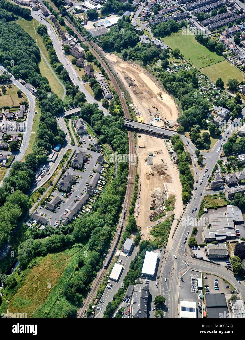 Construction of a new rail depot at shipley hi-res stock photography ...