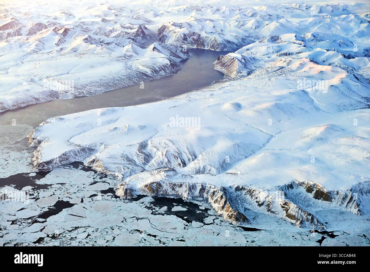 Aerial images of snow barren landscape over Russia Stock Photo - Alamy