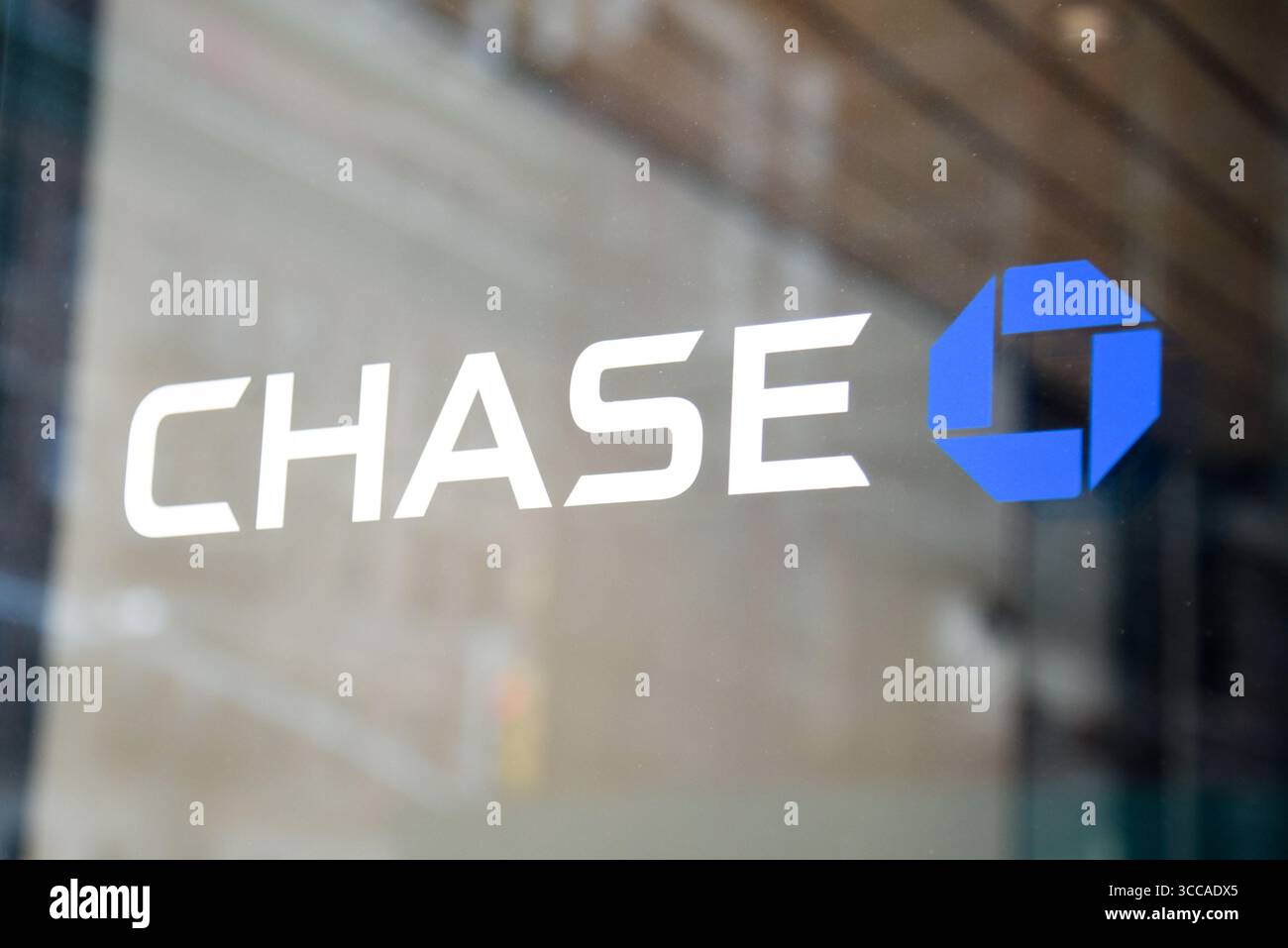 Chase Bank brand signage is displayed in New York, NY, August 10, 2025 ...