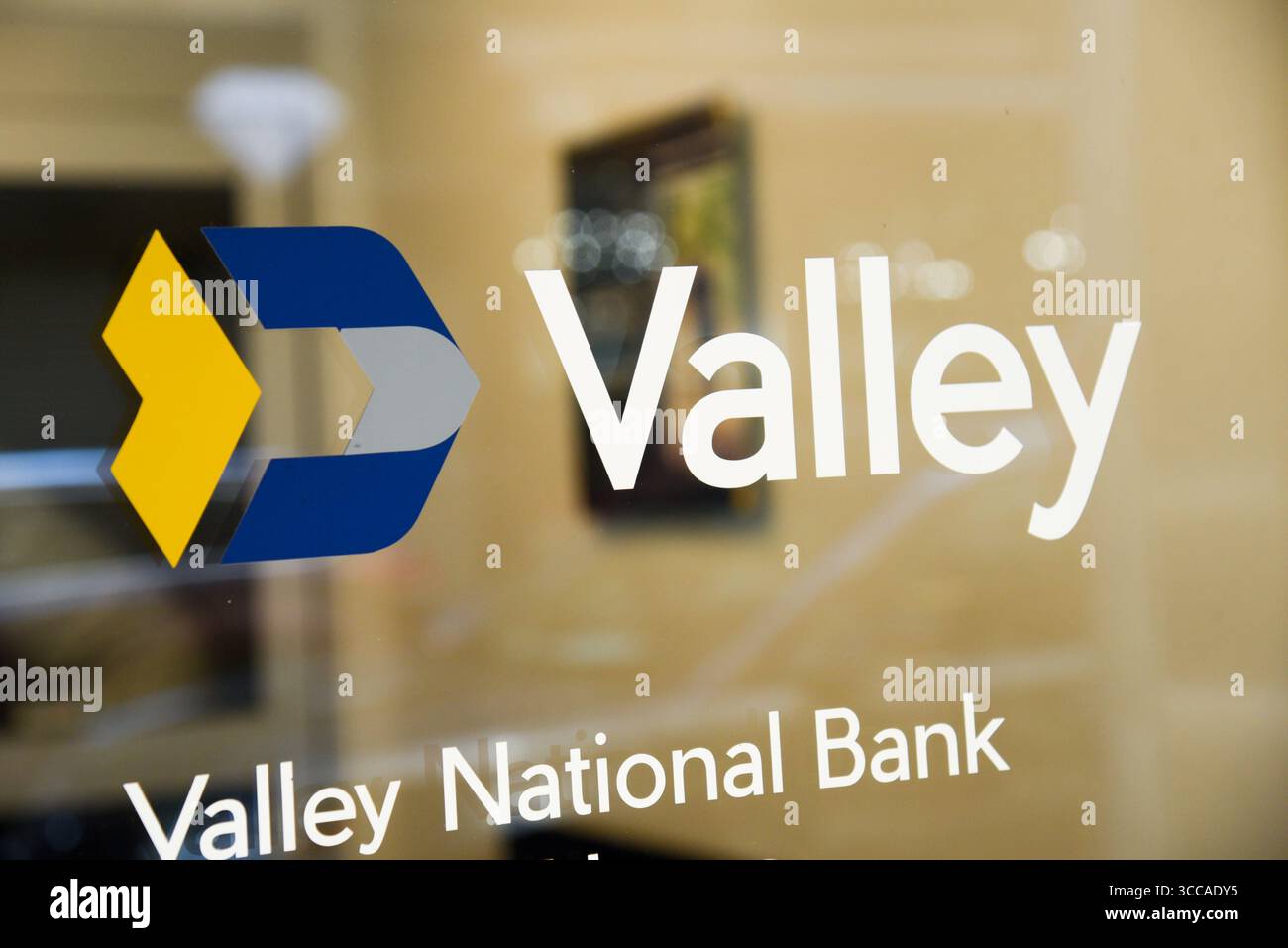 Valley Bank brand signage is displayed in New York, NY, August 10, 2025 ...