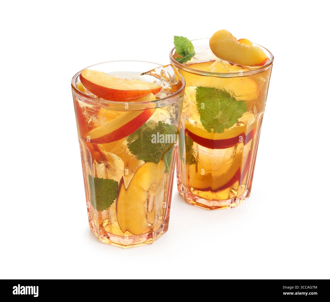 Glasses cold tea on Cut Out Stock Images & Pictures - Alamy