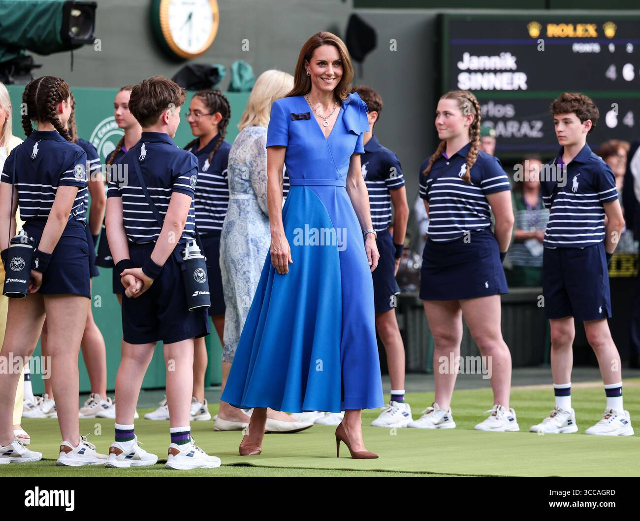 Wimbledon Feature,; HRH Catherine, Princess of Wales walking on to ...