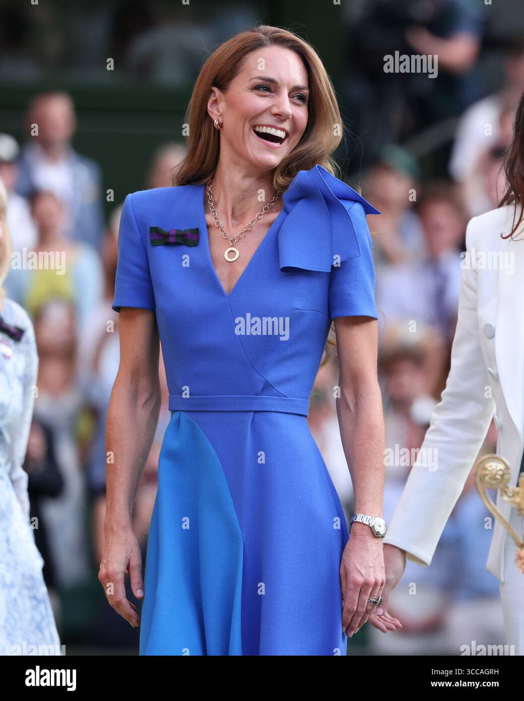 Wimbledon Feature,; HRH Catherine, Princess of Wales standing on the ...