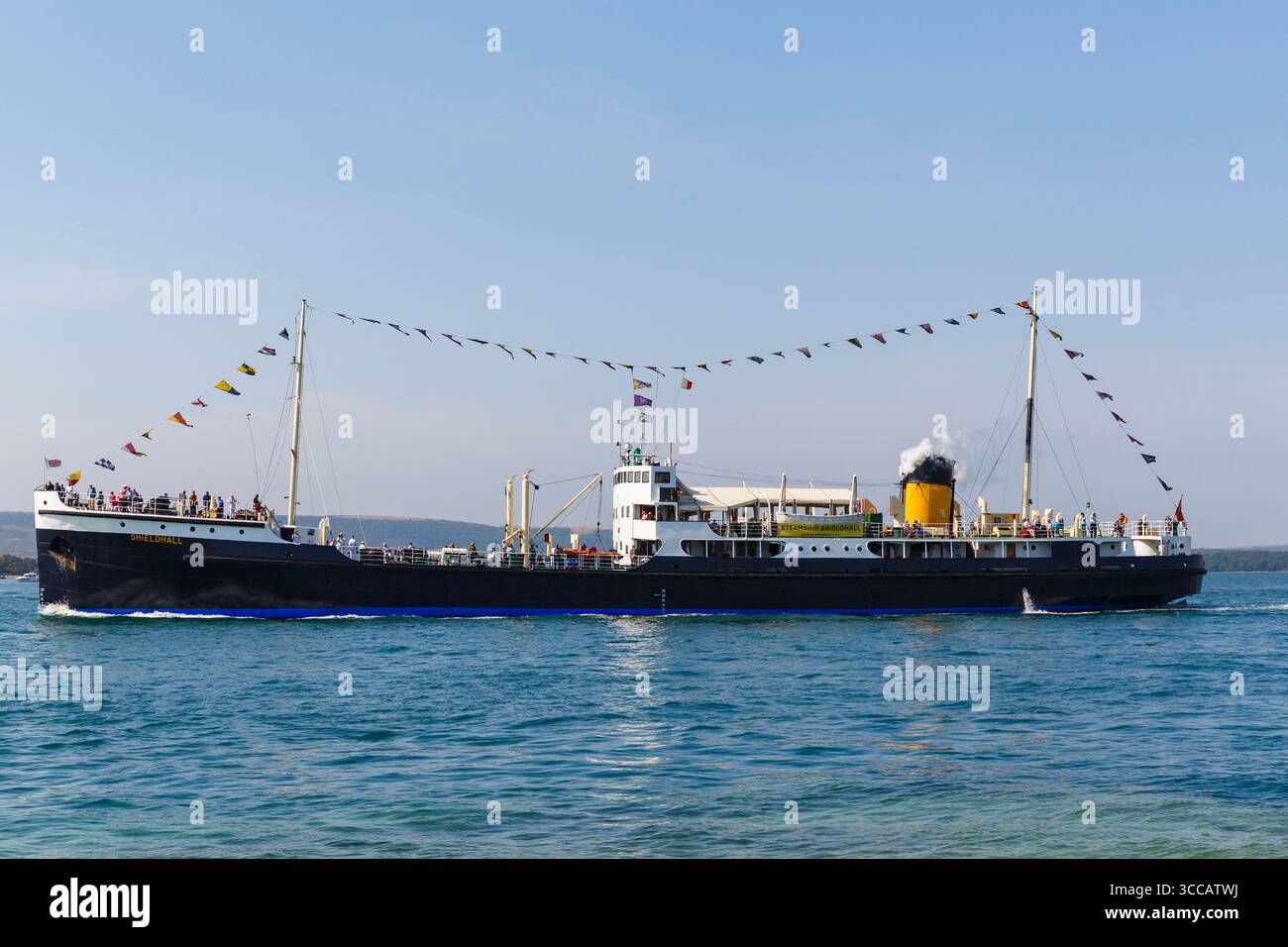 Poole, Dorset UK. 11th August 2025. Shieldhall steamship leaves Poole ...