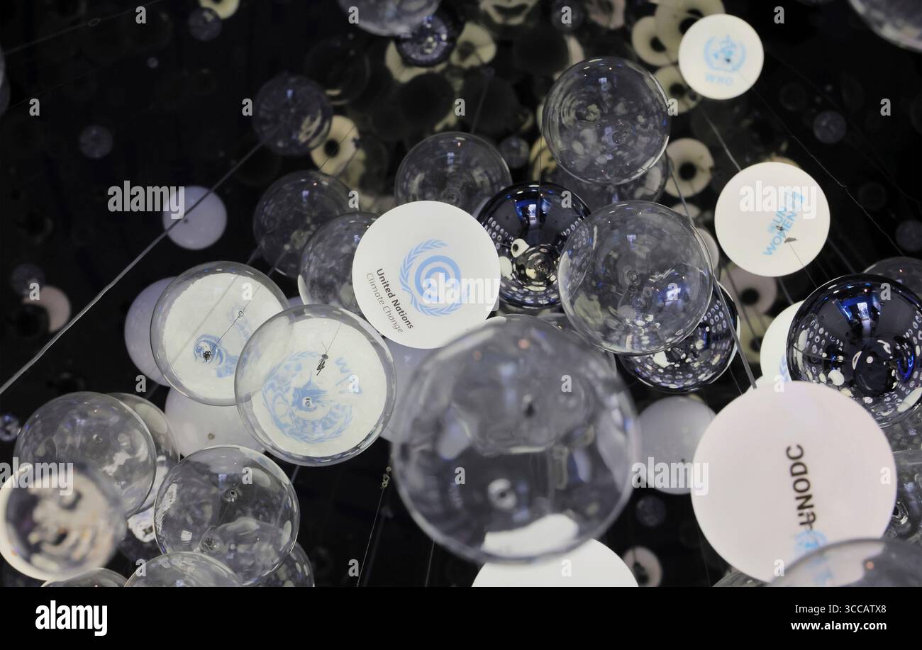 A photo shows United Nations (UN) pavilion at Yumeshima, venue for Expo ...