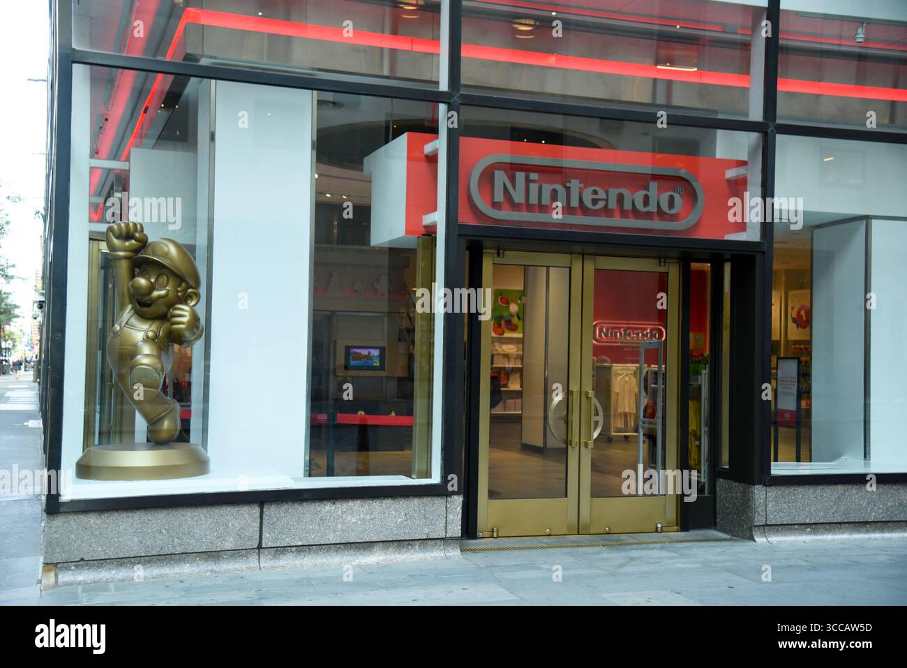 Nintendo brand signage is displayed in New York, NY, August 10, 2025 ...