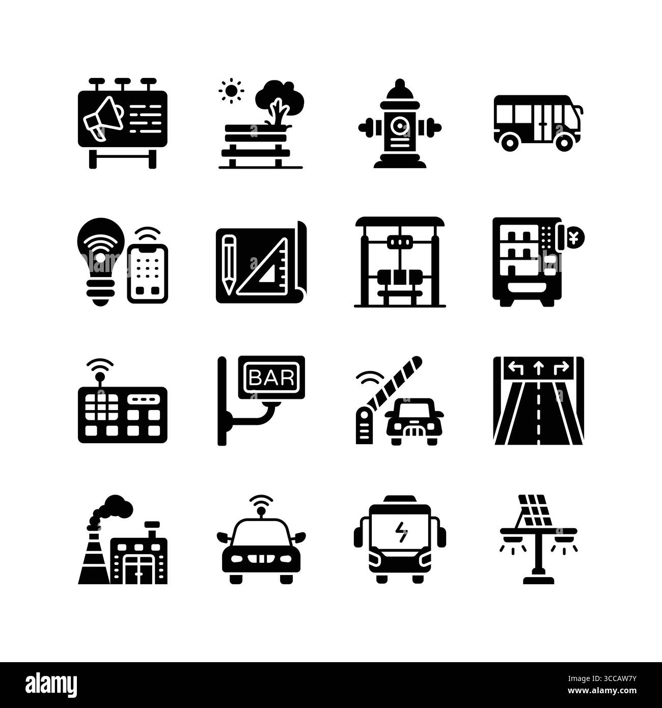 Grab this premium collection depicting smart technology glyph icons ...