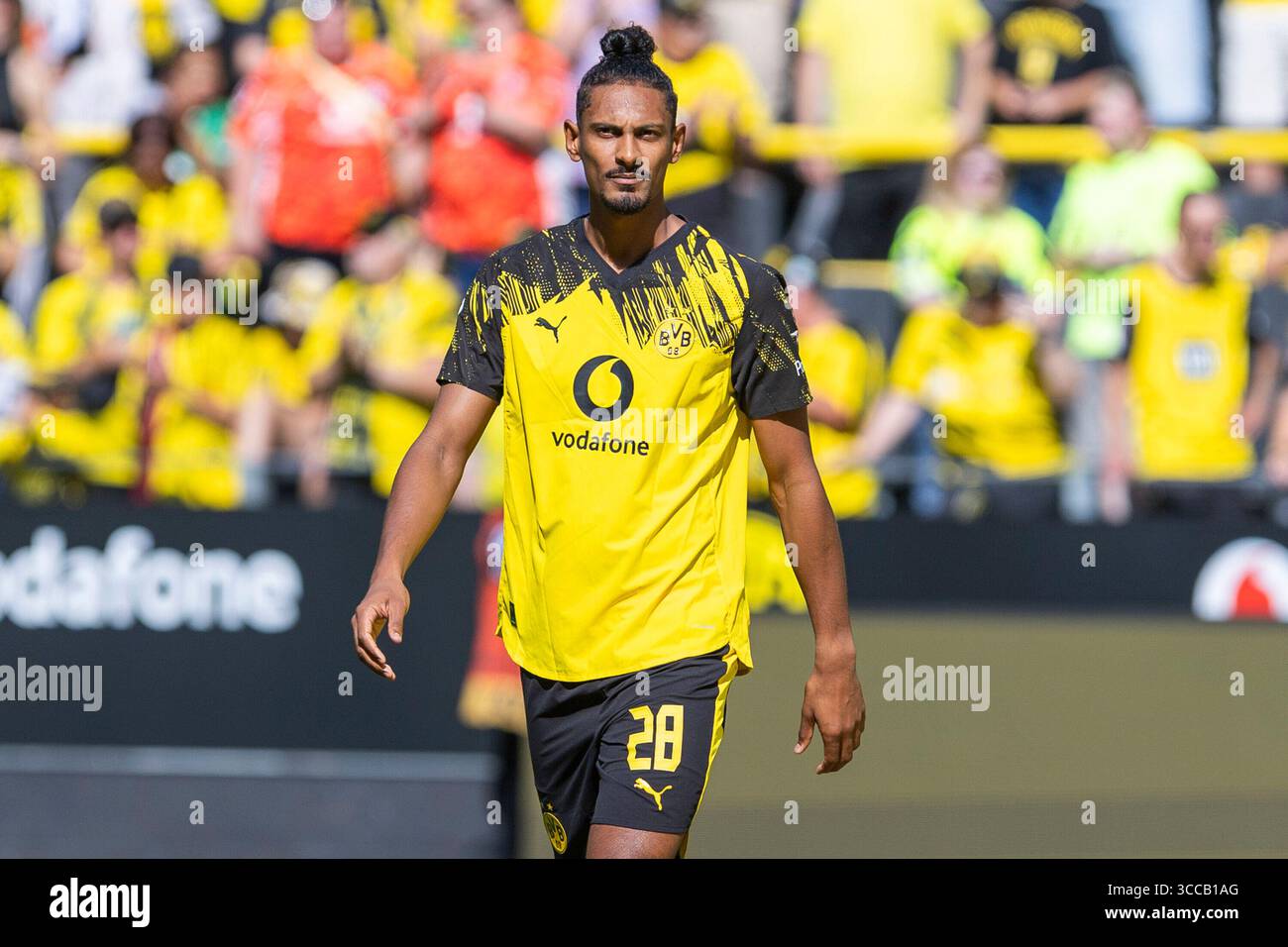 Sebastien Haller (Borussia Dortmund, 28) bei der Teamvorstellung vor ...