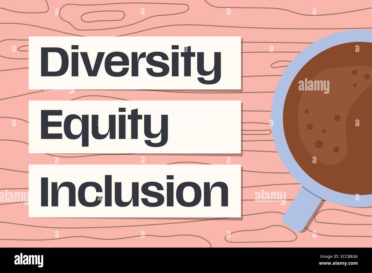 DEI Diversity Equity Inclusion written on the paper notes on wooden ...