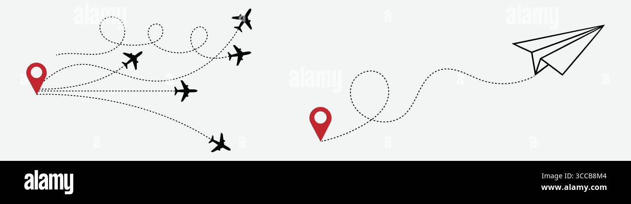 Airplane flying straight in Stock Vector Images - Alamy