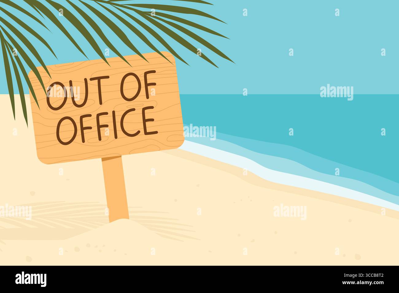 Wooden signboard on beach Stock Vector Images - Alamy