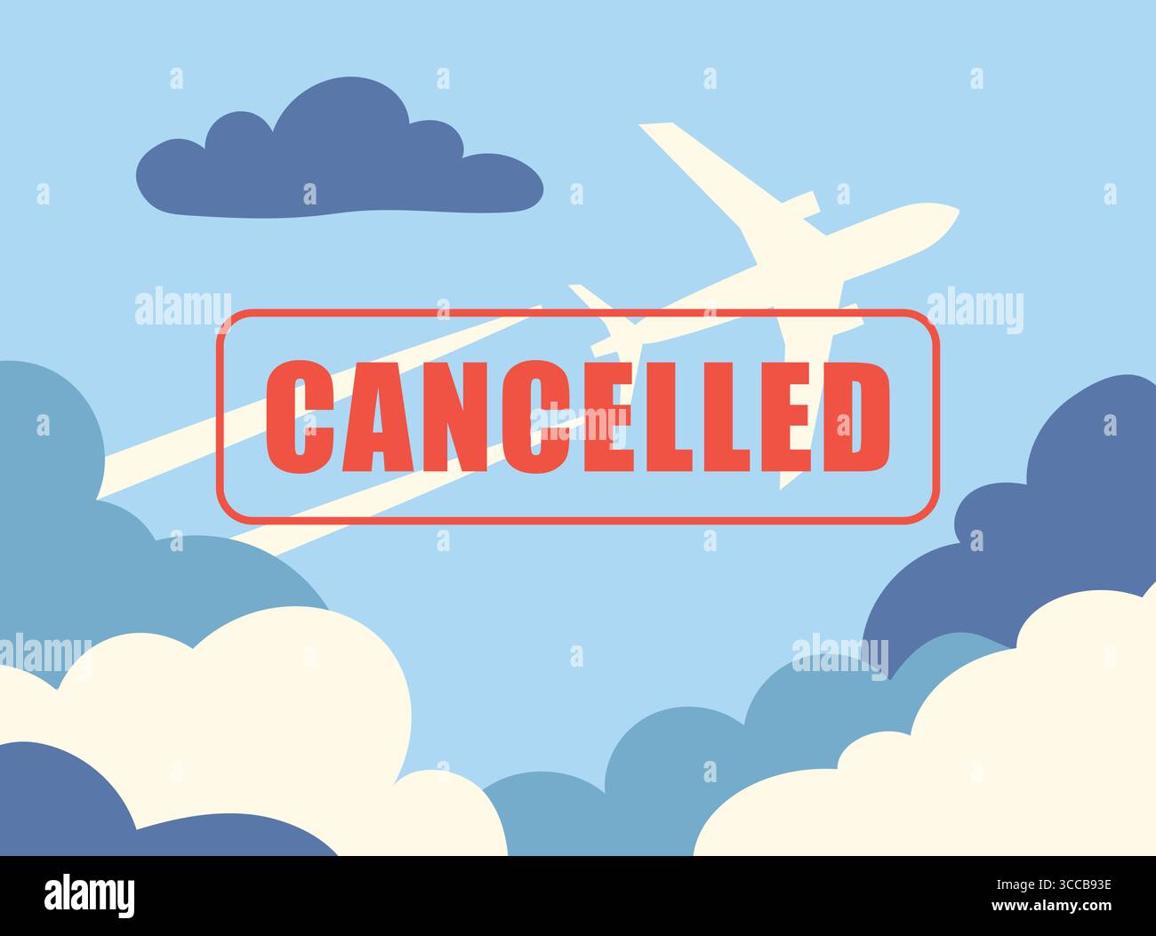 flight cancelled concept- vector illustration Stock Vector Image & Art ...