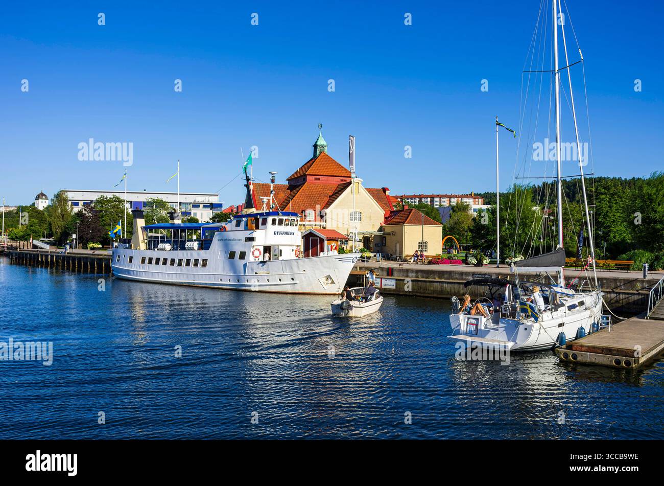 Gasthafen Uddevalla, Bohuslän, Schweden Schärenboot MS BYFJORDEN und ...