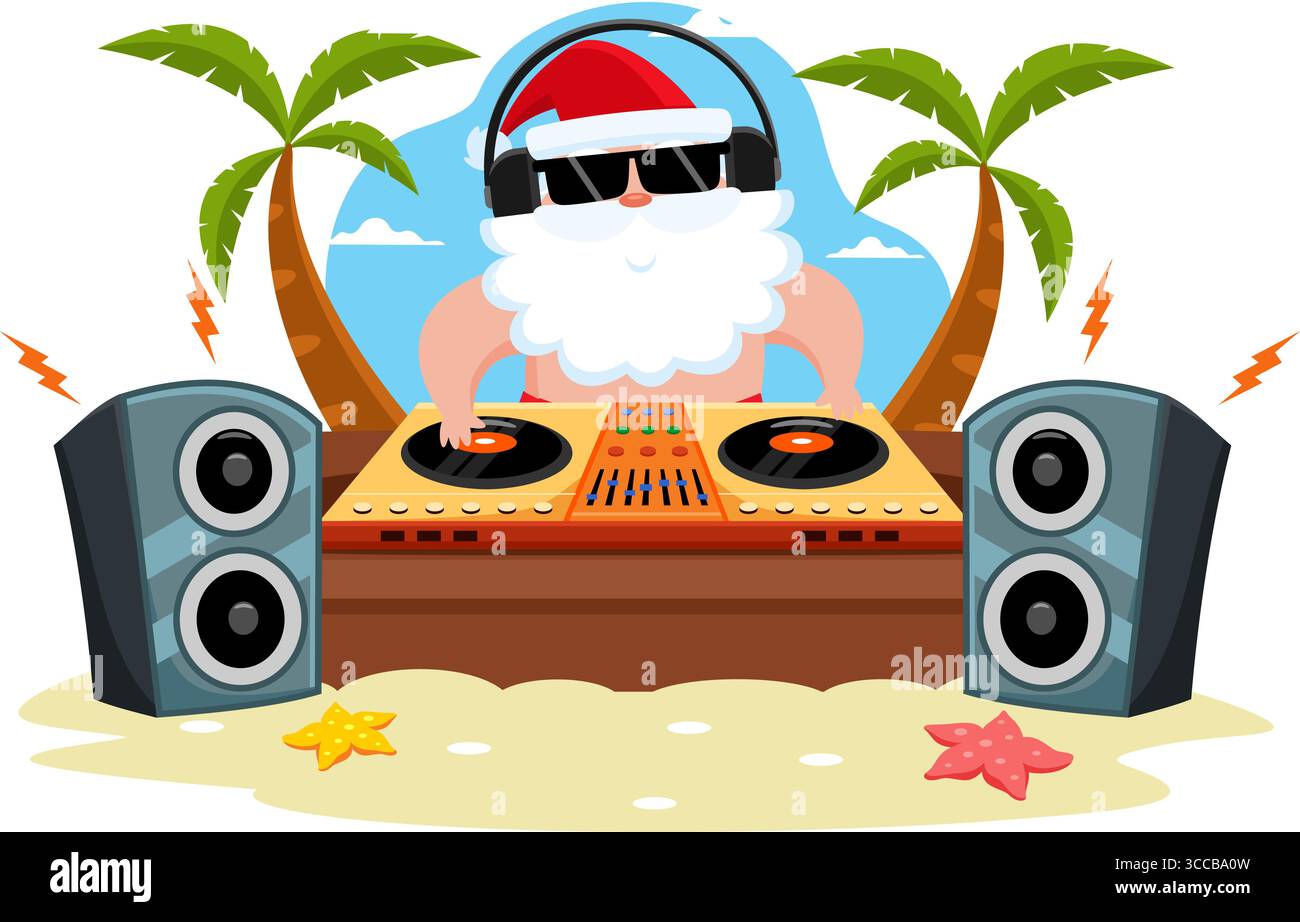 Santa claus djing christmas disco hi-res stock photography and images ...