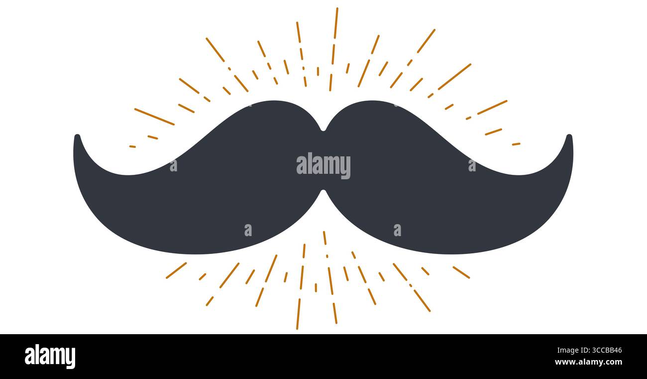 Mustache and vintage sun rays sunburst Stock Vector Image & Art - Alamy