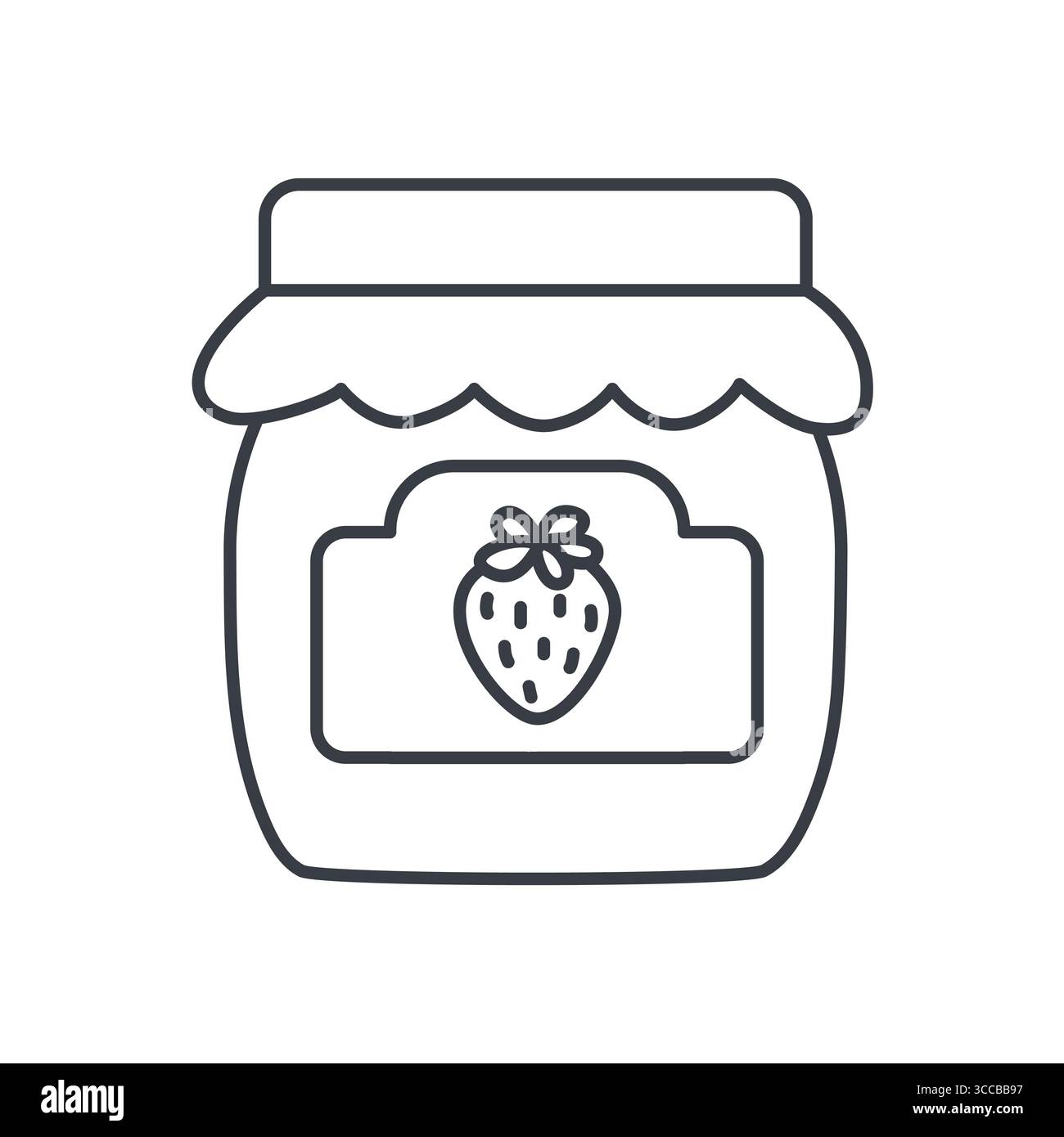 homemade jam jar icon - vector illustration Stock Vector Image & Art ...