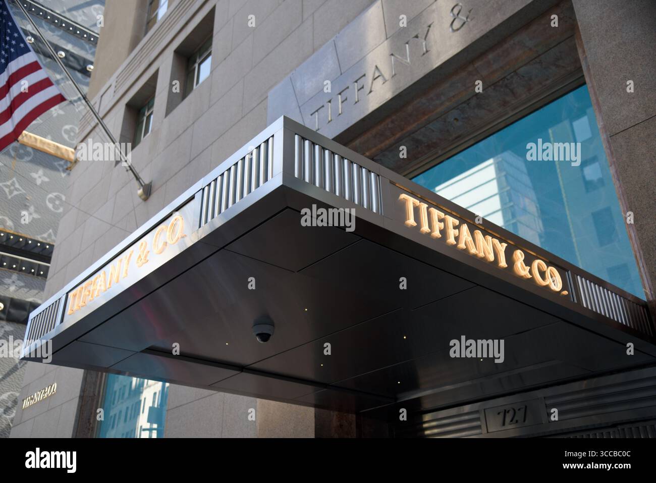 Tiffany & Co. brand signage is displayed in New York, NY, August 10 ...