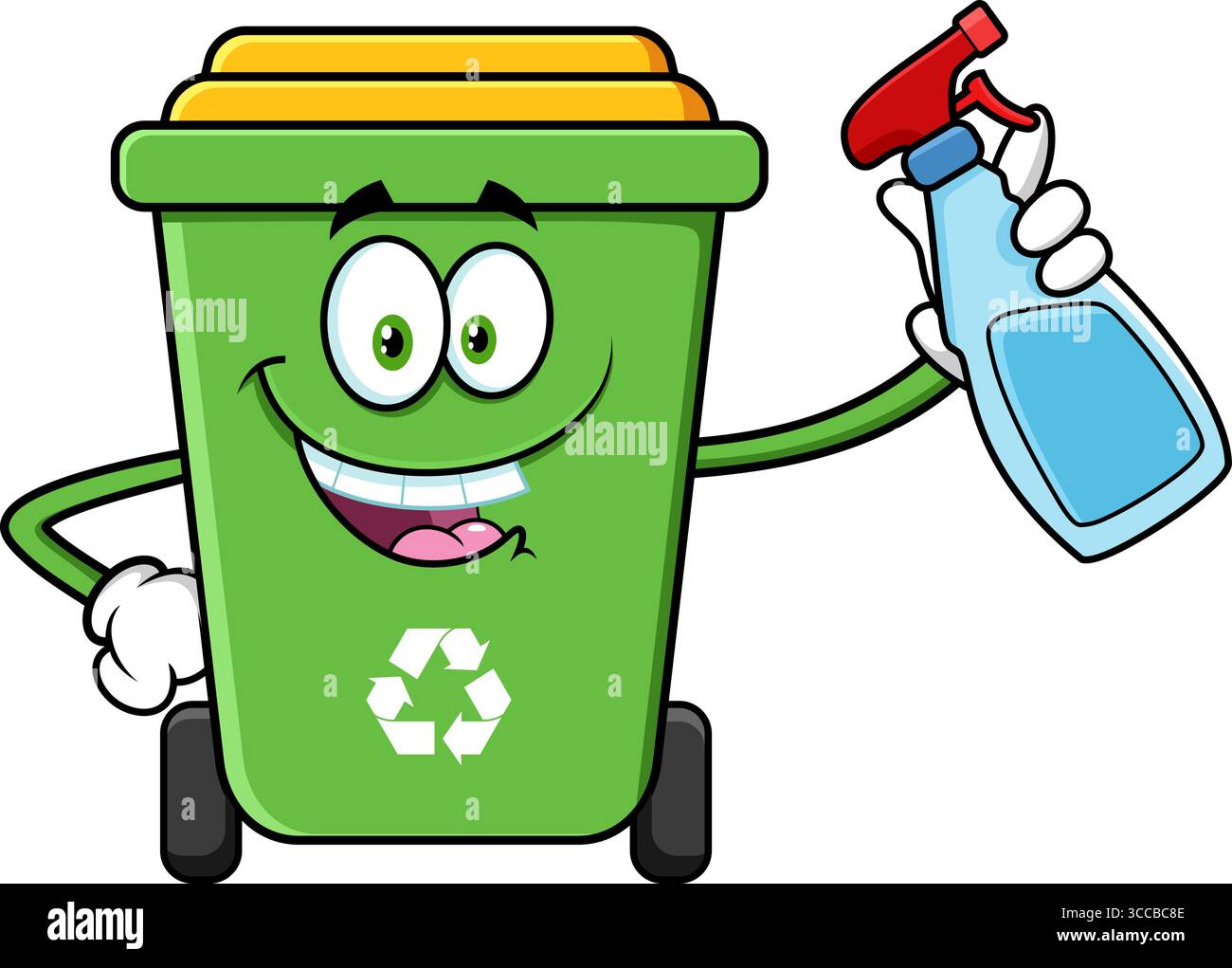 Trash bin spray bottle Stock Vector Images - Alamy