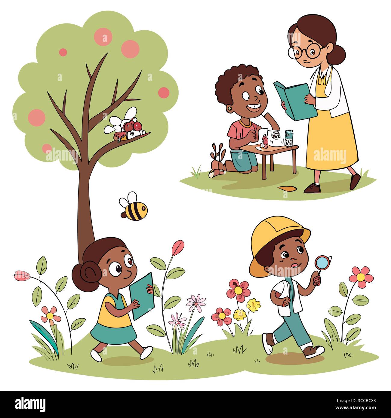 Outdoors and learning Cut Out Stock Images & Pictures - Alamy