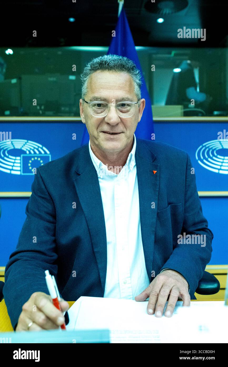 Konstantinos ARVANITIS during a conference of The Left group on the ...