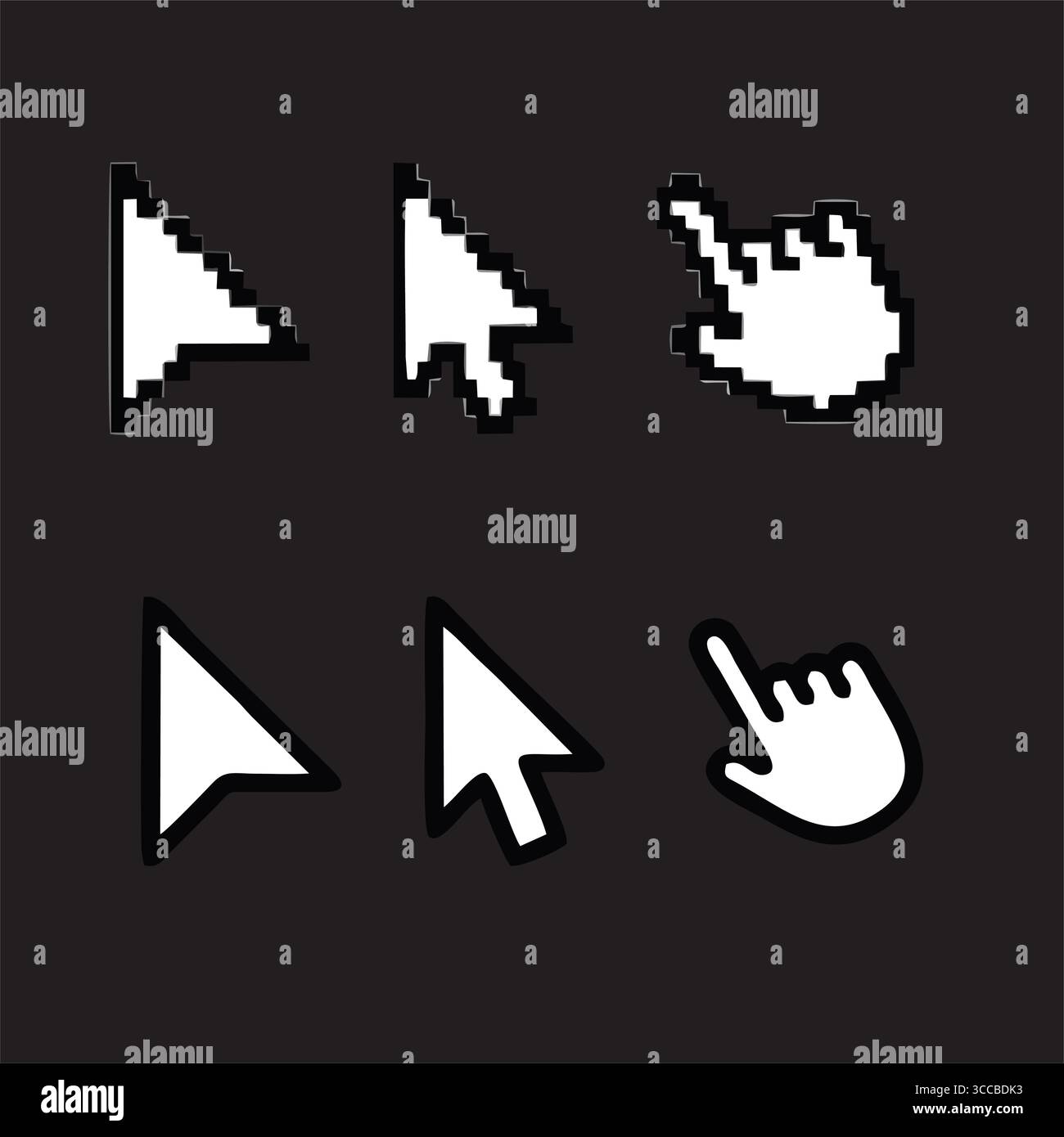 Hand cursor clicking on Stock Vector Images - Alamy