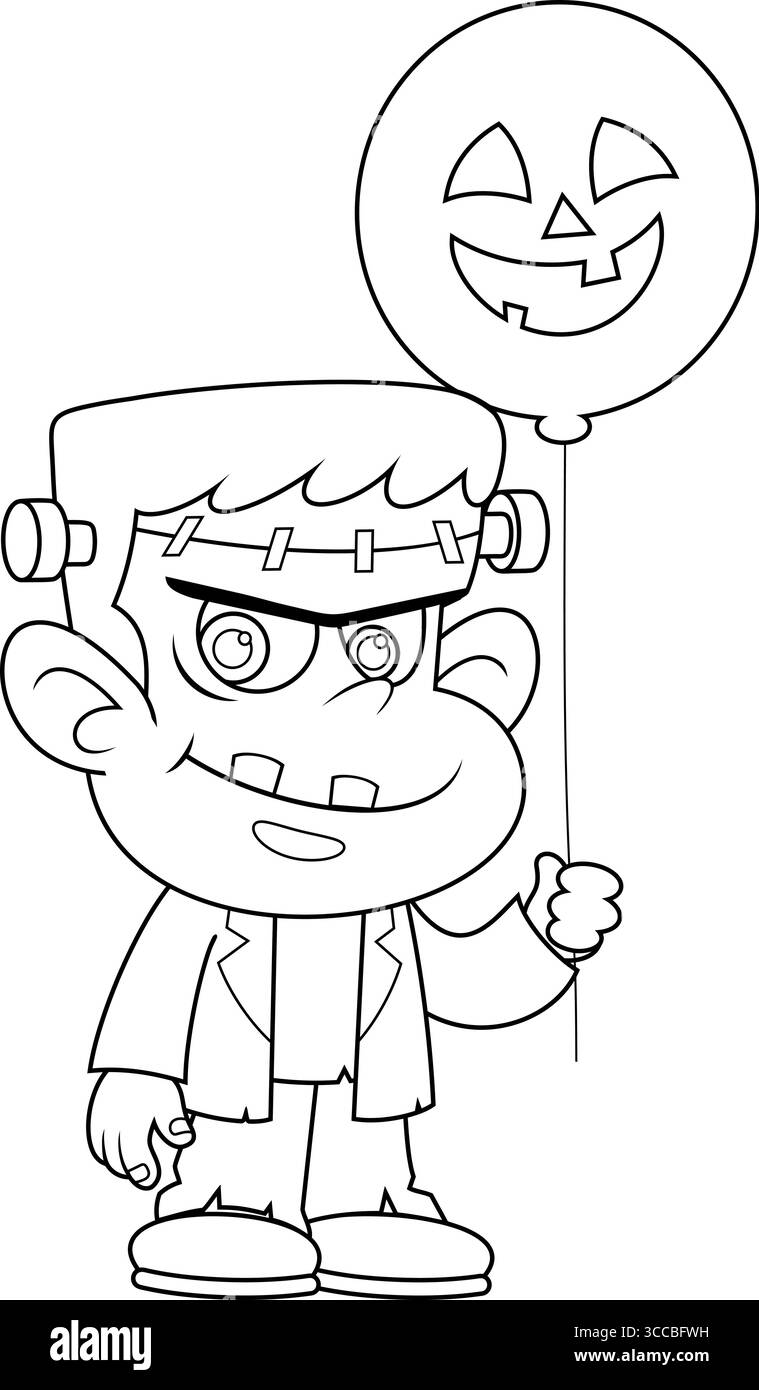 Frankenstein Cartoon Face Drawing