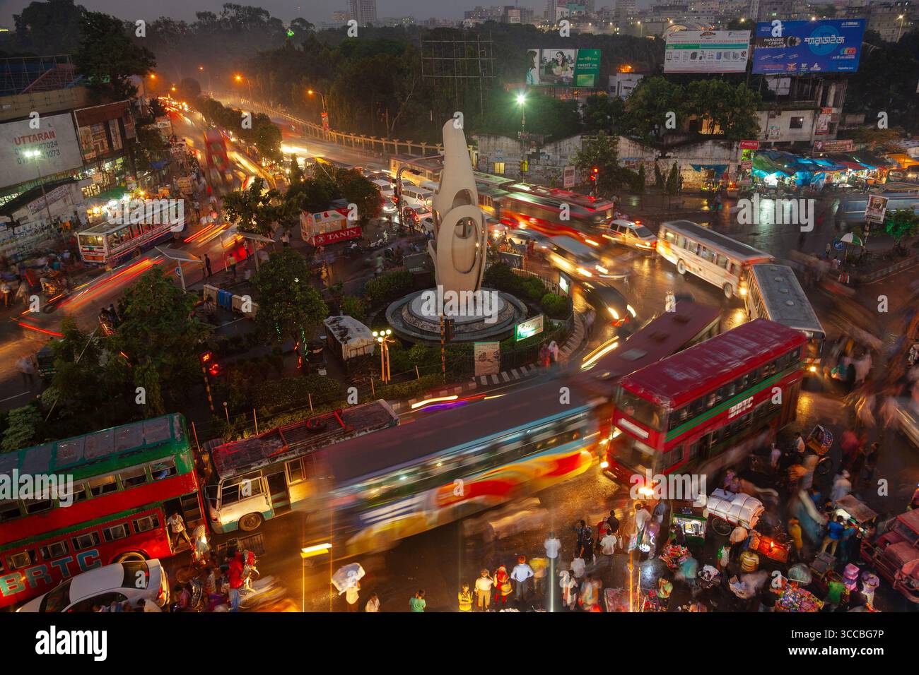 Dhaka, Bangladesh - 13 September 2015: Aerial view of the vibrant ...