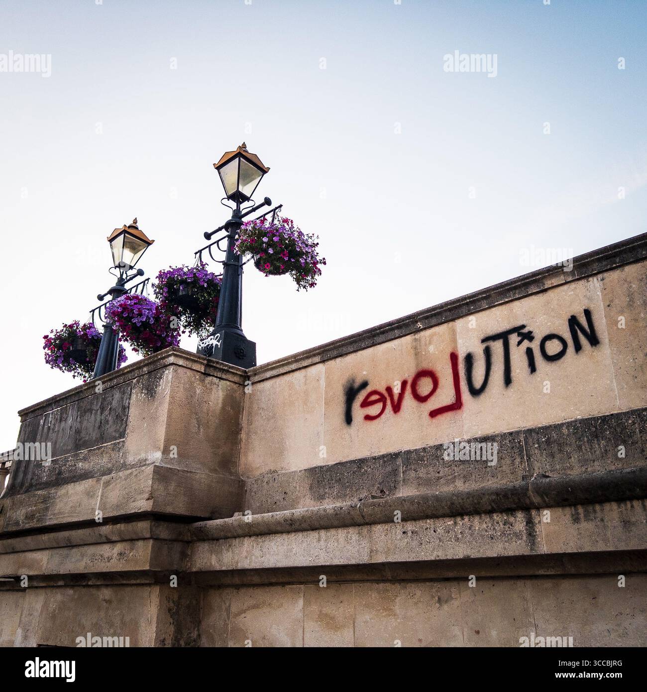 Graffiti seen on Kingston Bridge on Saturday 9 August 2025 at Kingston ...