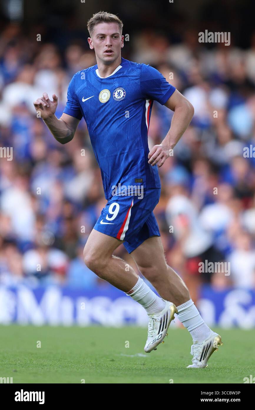 London, England, 8th August 2025. Liam Delap of Chelsea during the ...