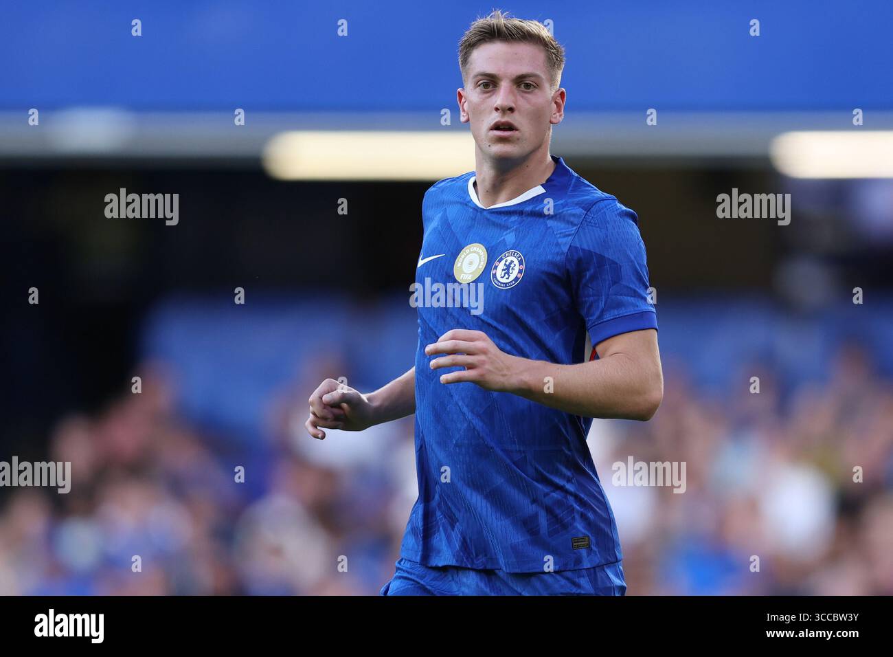 London, England, 8th August 2025. Liam Delap of Chelsea during the ...