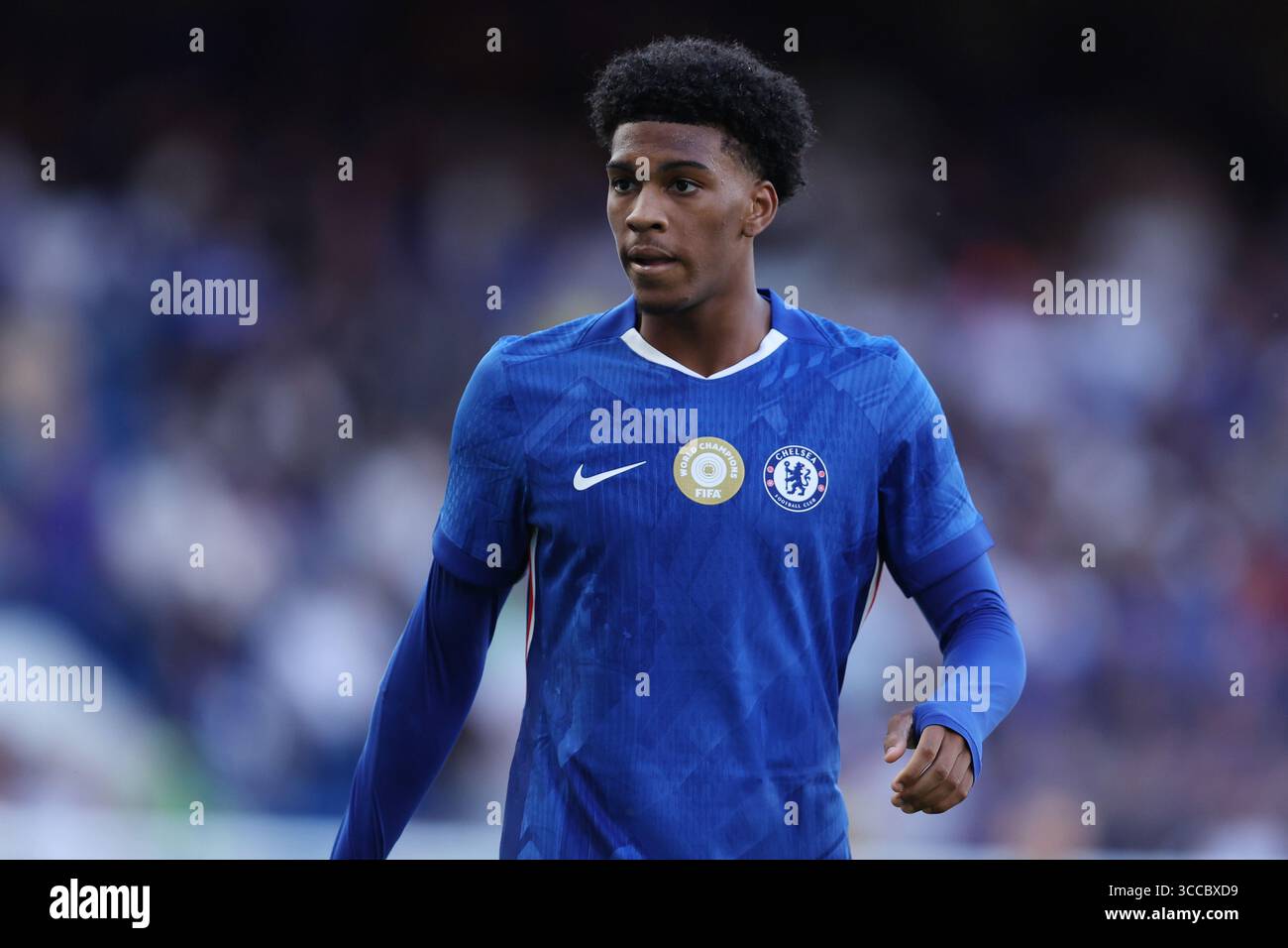 London, England, 8th August 2025. Josh Acheampong of Chelsea during the ...