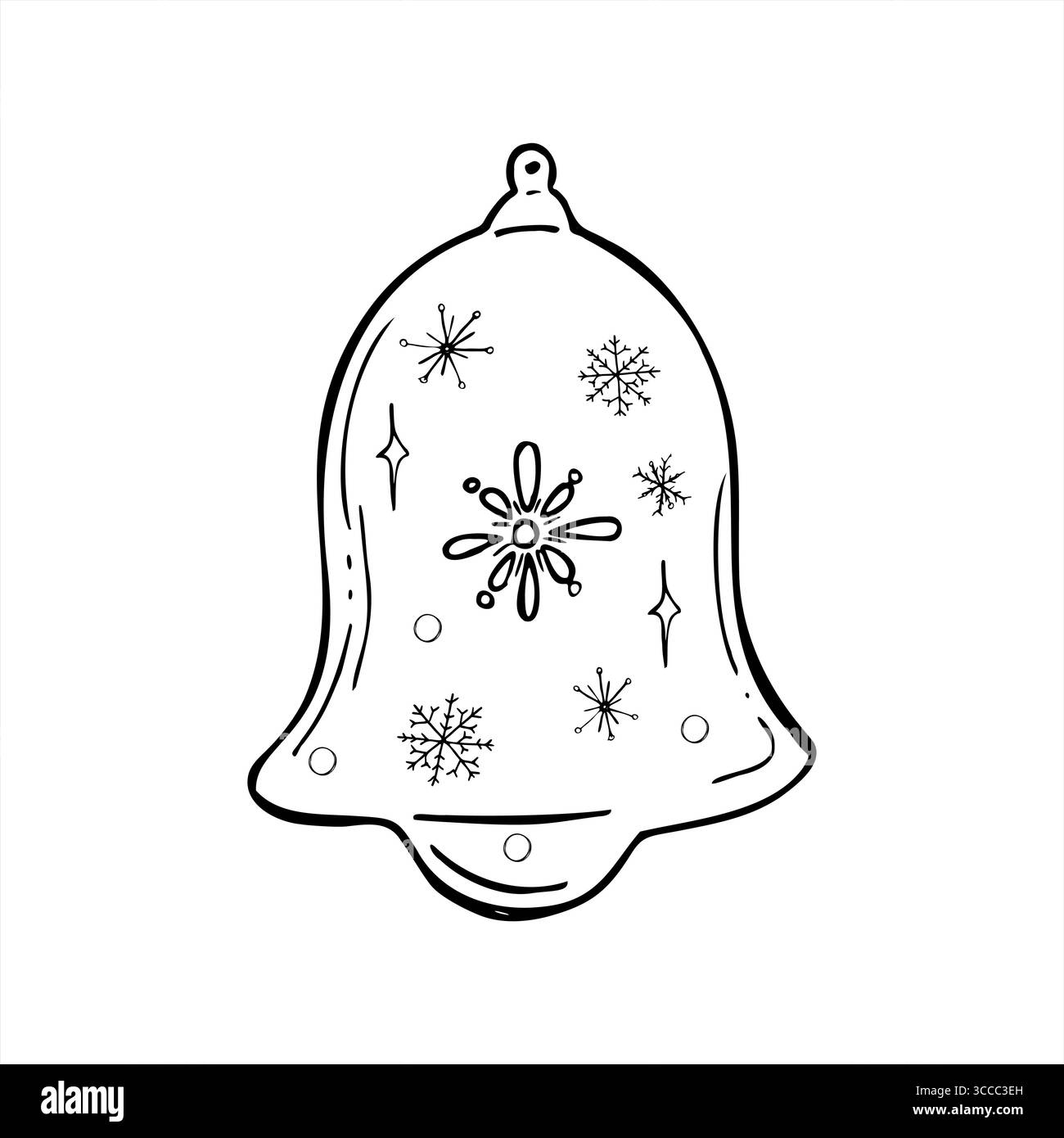 Minimalist xmas doodle Black and White Stock Photos & Images - Alamy